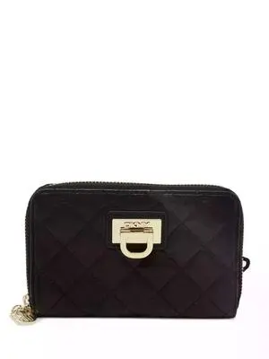 Dkny Quilted Leather Wallet - Black