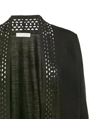 Sandro Open-front Laser-cut Cardigan