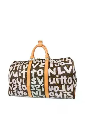 LOUIS VUITTON Keepall 50 Travel Bag X Stephen Sprouse Graffiti - Neutrals