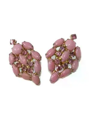 REWIND VINTAGE AFFAIRS Crystal Clip-on Earrings - Pink