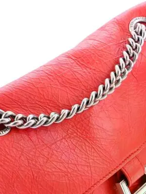 Balenciaga Crush Chain Flap Small Crossbody Bag - Red
