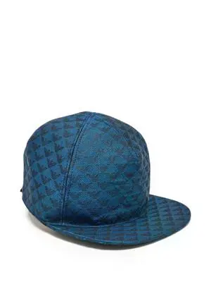 Emporio Armani 2000s Monogram Baseball Cap - Blue