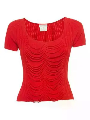 Thierry Mugler Ribbed Knit Top
