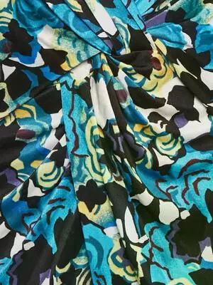 Diane Von Furstenberg Twist-front Floral Mini Dress