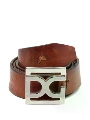 Dolce & Gabbana Leather Belt With Dg Logo