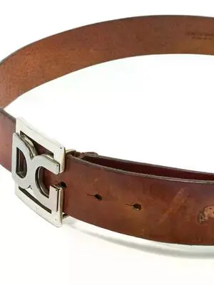 Dolce & Gabbana Leather Belt With Dg Logo