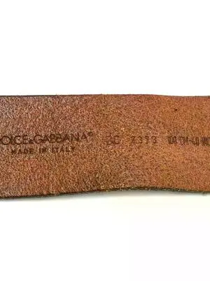 Dolce & Gabbana Leather Belt With Dg Logo