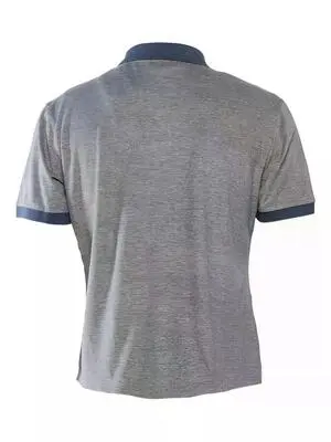 BOSS Logo-detail Cotton Polo Shirt - Grey