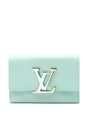 LOUIS VUITTON 2021s Capucines Leather Wallet - Green