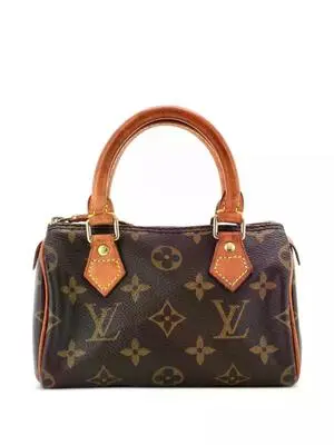 LOUIS VUITTON Speedy Mini Hl Handbag Monogram Canvas - Brown