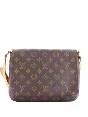 LOUIS VUITTON Musette Tango Handbag Monogram Canvas - Brown