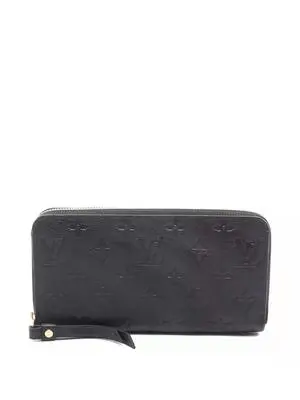 LOUIS VUITTON Monogram-empreinte Zip Wallet - Black