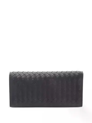 Bottega Veneta 2020s Intrecciato Bi-fold Wallet - Black