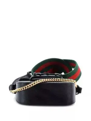Gucci Horsebit 1955 Flap Wallet With Strap - Black