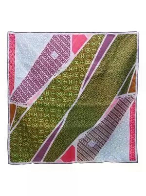 Hermès 2010s Printed Scarf - Green