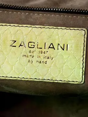 ZAGLIANI  2014 Leather And Python Satchel