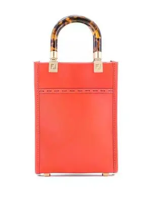 Fendi Sunshine Shopper Tote Leather Mini Crossbody Bag