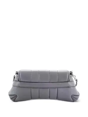 Gucci Horsebit Chain Quilted Leather Shoulder Bag - Grey