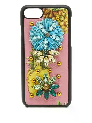Dolce & Gabbana Crystal-embellished Iphone Case - Pink