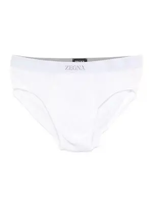 Zegna Logo-waistband Briefs - White
