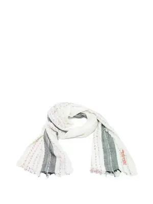 Zadig&Voltaire Beaded Striped Scarf - Neutrals
