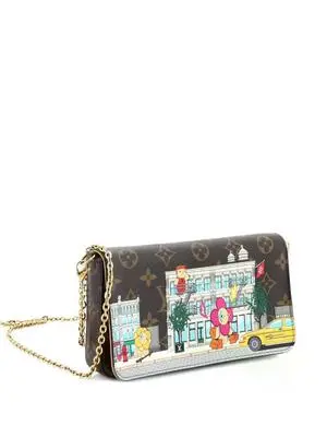 LOUIS VUITTON Felicie Pochette Limited Edition Vivienne Xmas Monogram Canvas - Brown