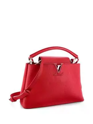 LOUIS VUITTON Capucines Pm Satchel - Red
