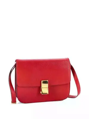 Celine Classic Box Bag Grainy Leather Medium - Red