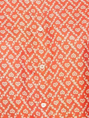 Sandro Floral-print Silk Shirt - Red