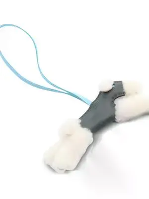 Hermès Lamb-fur Bag Charm - Grey