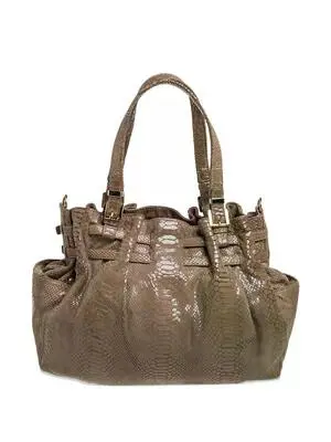 Michael Kors Python Effect Patent Leather Shoulder Bag