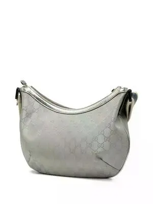 Gucci Gg Imprime Web Crossbody Bag - Silver