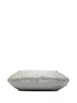 Gucci Gg Imprime Web Crossbody Bag - Silver