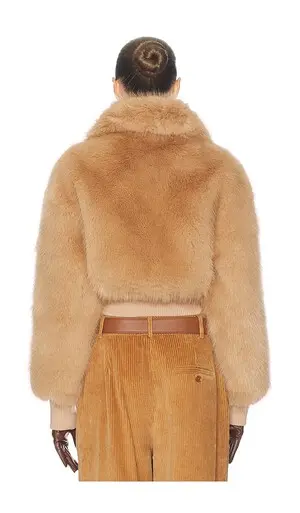 HELSA Faux Fox Bomber Jacket