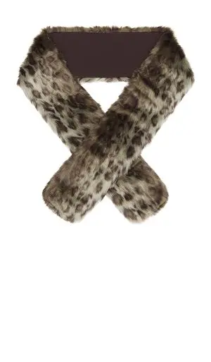 UNREAL FUR West End Scarf In Green - Green Leopard