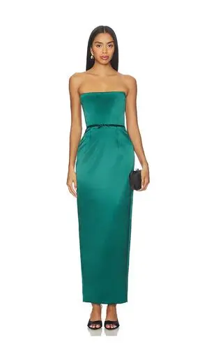 Strapless Ruched Satin Evening Dresses