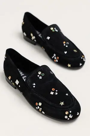 BIBI LOU Icon Studded Loafers - Black