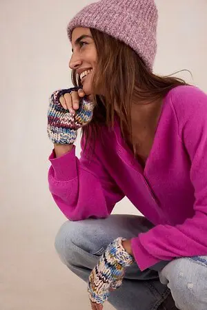 HJK STUDIO Hand-knitted Fingerless Mittens - Autumn