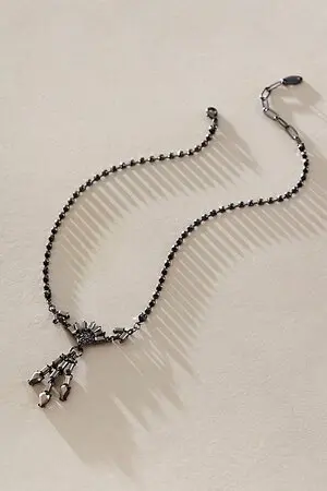 Free People Sugar And Spice Rhinestone Necklace - Hematite