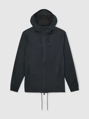 Rains Waterproof Hooded Raincoat - Navy