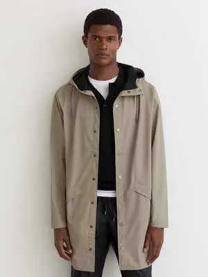 Rains Waterproof Long Rain Jacket - Drift