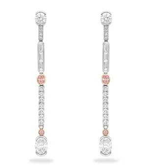 BOODLES Platinum, Rose Gold And Diamond Drop Earrings - Silver
