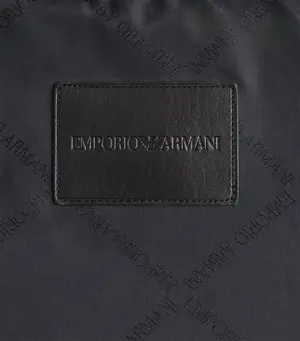 Emporio Armani Leather Funnel-neck Jacket