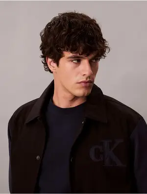 Calvin Klein Nylon-cotton Varsity Bomber Jacket