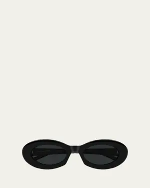 Saint Laurent 52mm Oval Sunglasses - Black