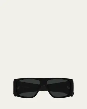 Saint Laurent 57mm Semi-Shield Sunglasses - Black