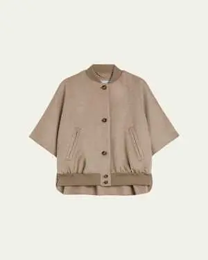 Max Mara Leticia Cashmere Cape - Beige