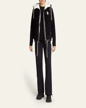 Moncler Teddy Fleece Padded Vest - Black