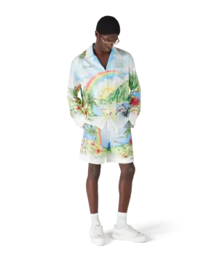 Casablanca Aloha Long Sleeve Silk Shirt - Multicolor