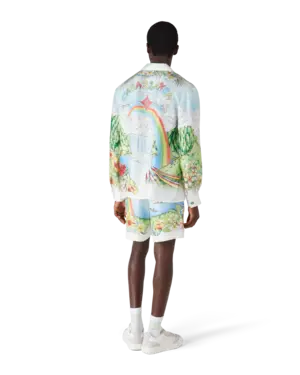 Casablanca Aloha Long Sleeve Silk Shirt - Multicolor